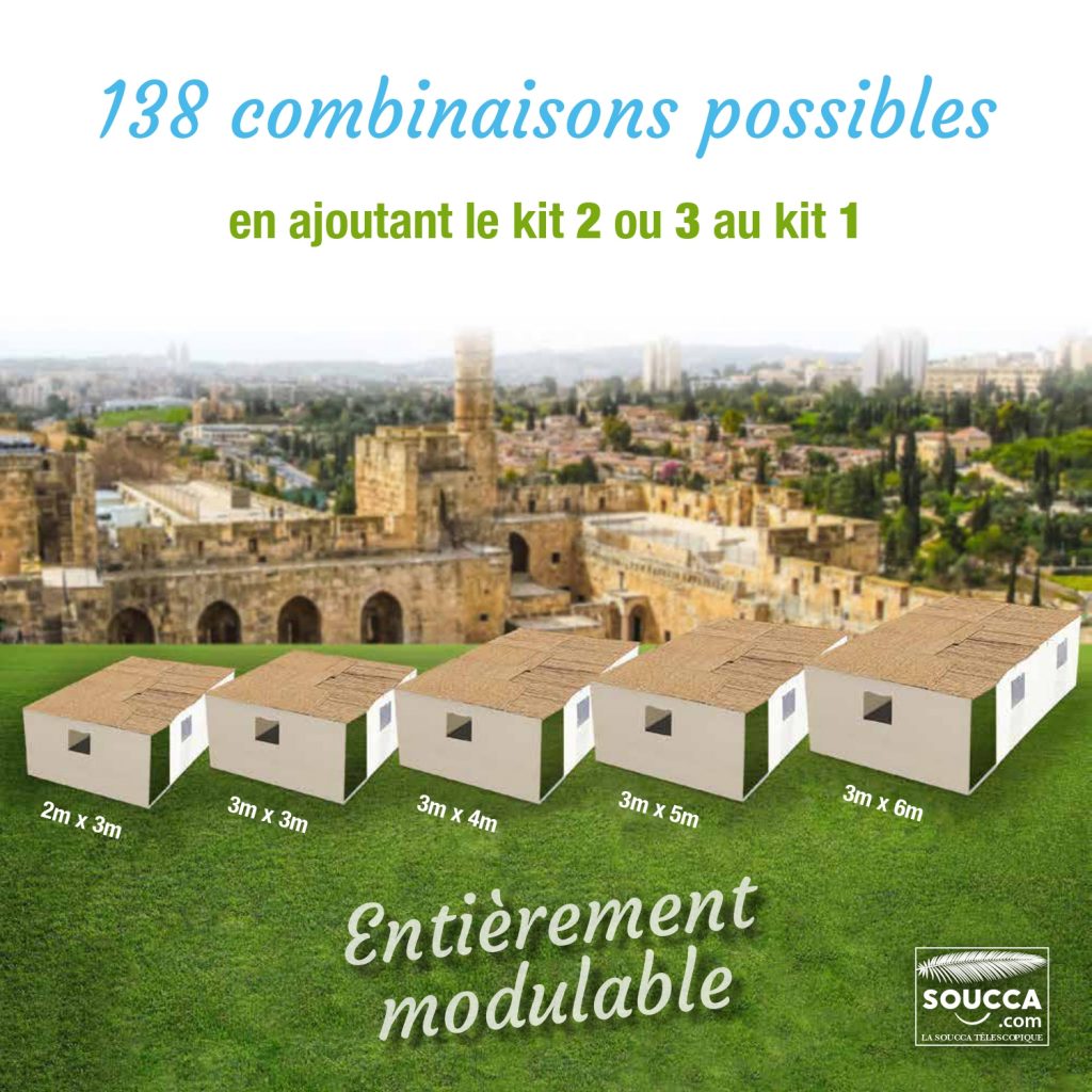 Soucca en kit Télescopique jusqu’à 6 Mètres